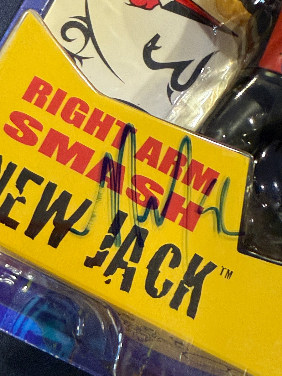 ECW New Jack original wrestling figure faded signature. Carded never o ...