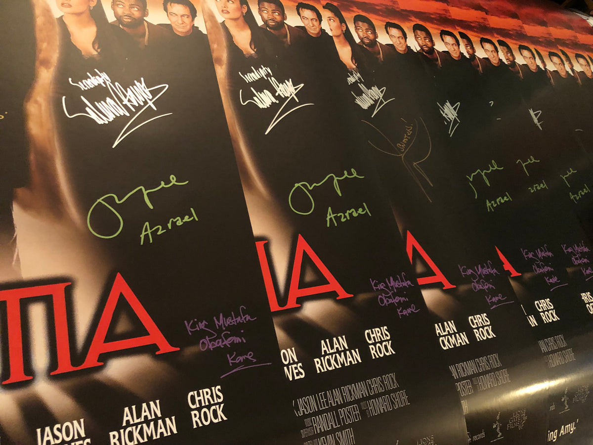 RARE Dogma full-size poster signed by cast of 7: Salma Hayek, Kevin Sm ...