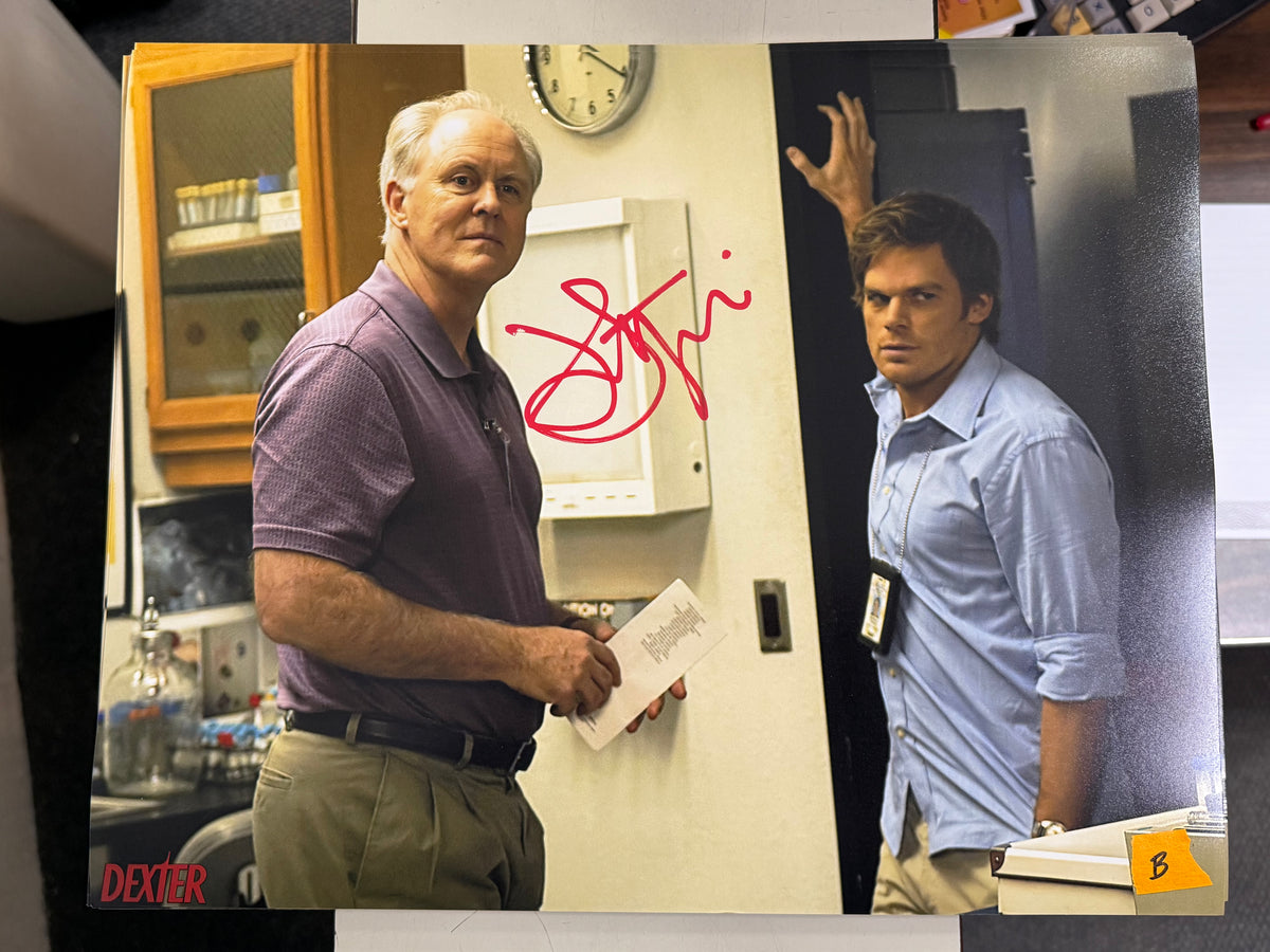 Dexter dual signed 11x14 1(b) by Michael C. Hall /Prev signed by John ...